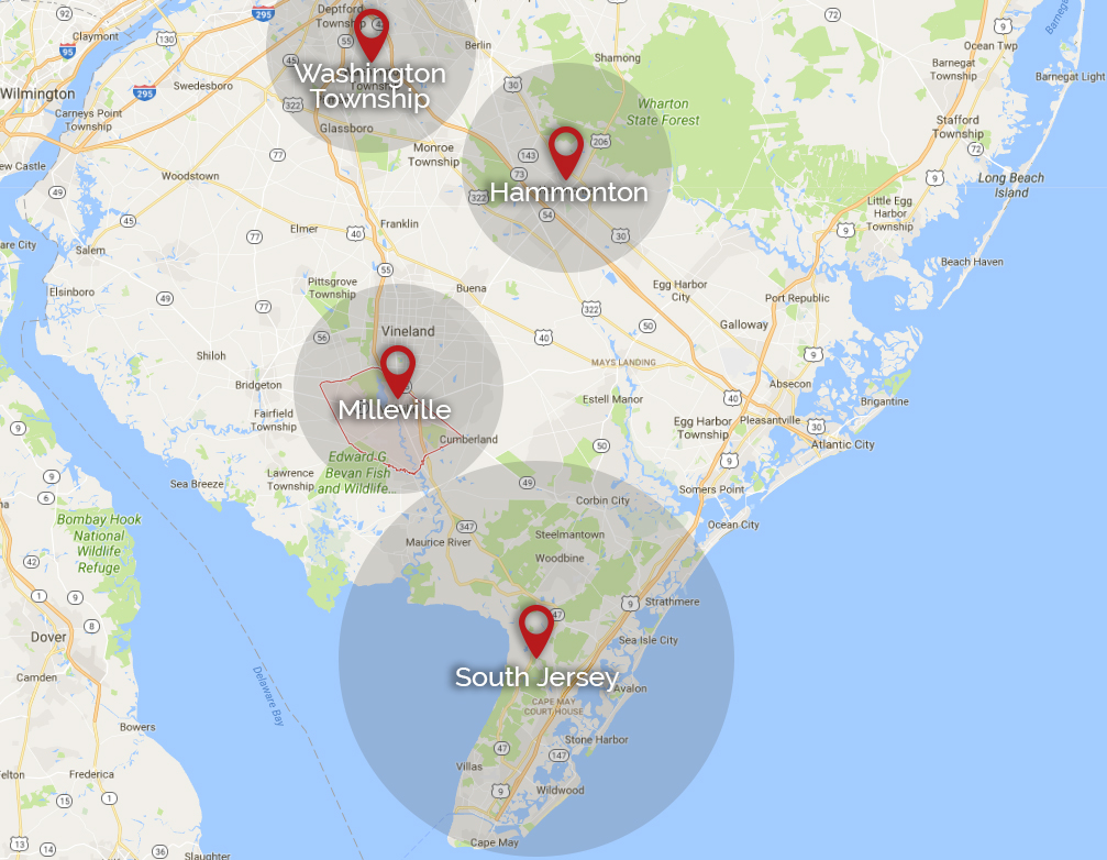 Map Showing Cities And Towns Of New Jersey