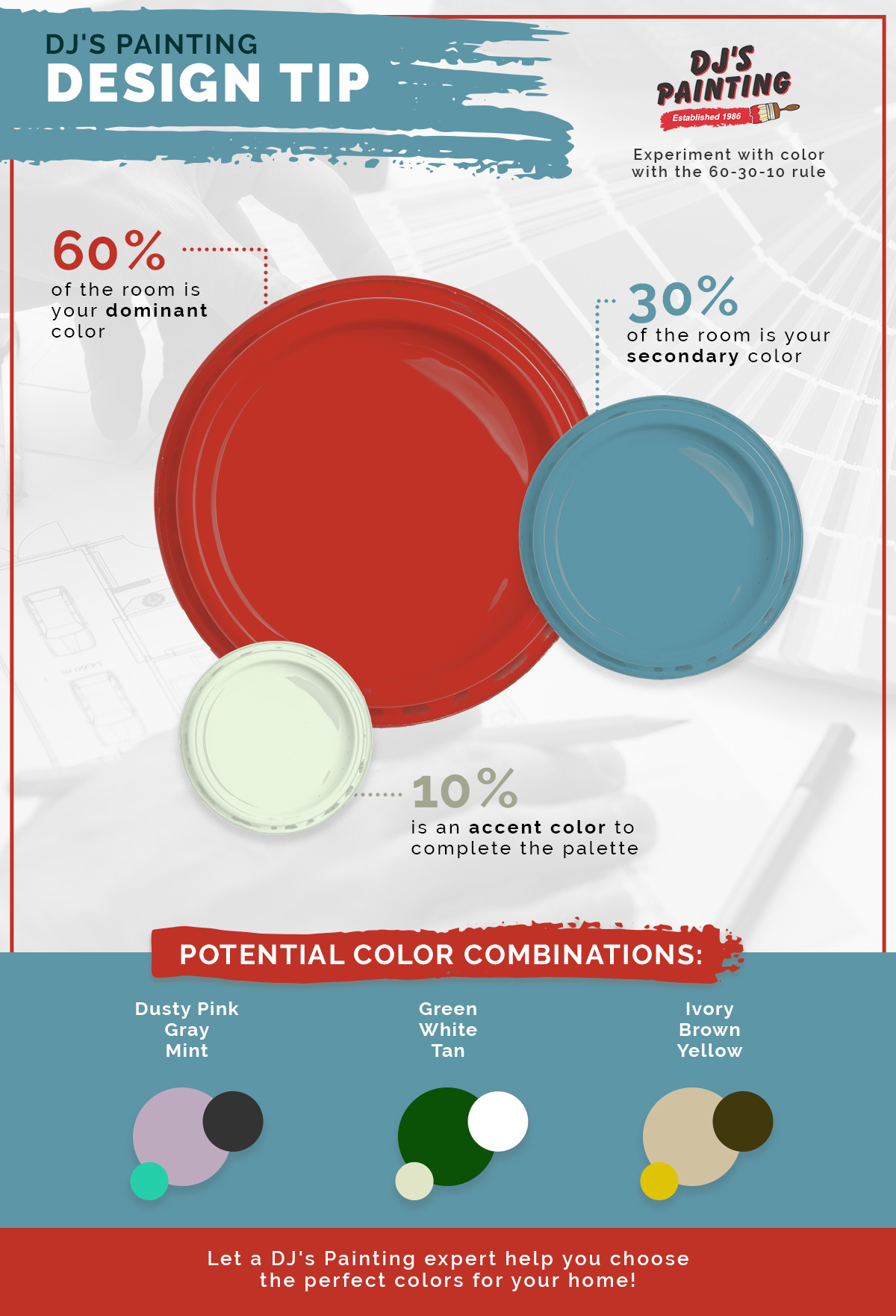 How To Use The 60 30 10 Color Rule Painting Contractor New Jersey How To Use The 60 30 10 Color Rule Painting Contractor New Jersey