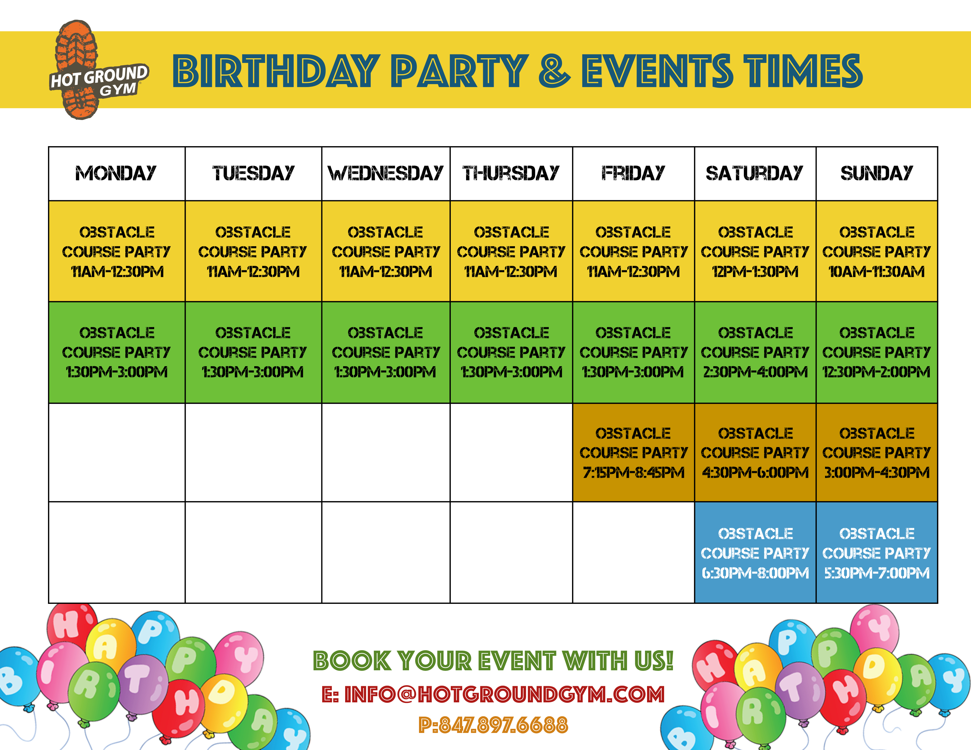 Hot Ground Gym Kids Birthday Party Northbrook After School Hot Ground Gym Kids Birthday Party Northbrook After School