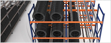 Tire Flow Gravity Flow Storage Racking for Tire Storage Optimization