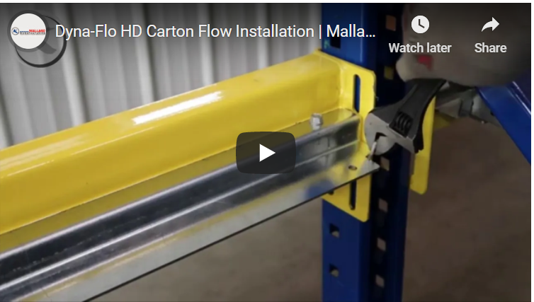 Installing Dyna-Flo HD Carton Flow Rack Video - 5 Easy Steps