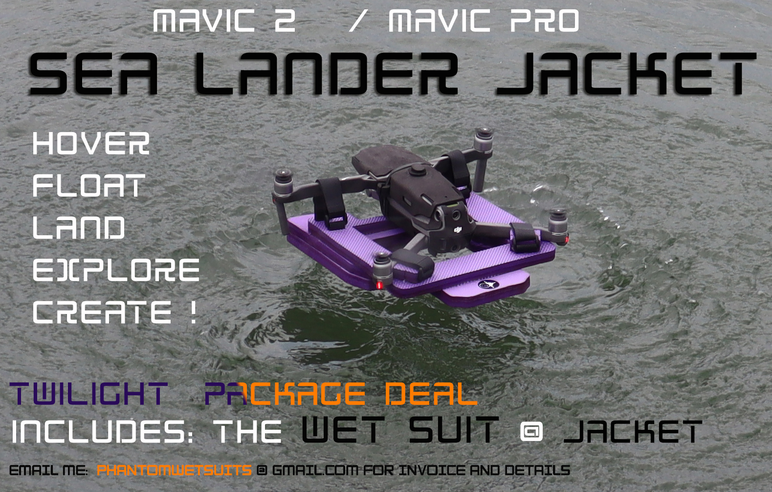 Phantom Rain Wetsuits - Now you can fly in the rain.