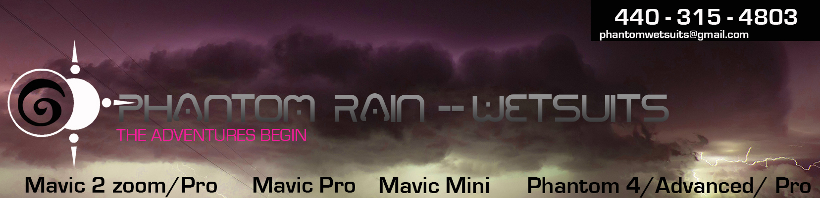 Phantom Rain Wetsuits - Now you can fly in the rain.