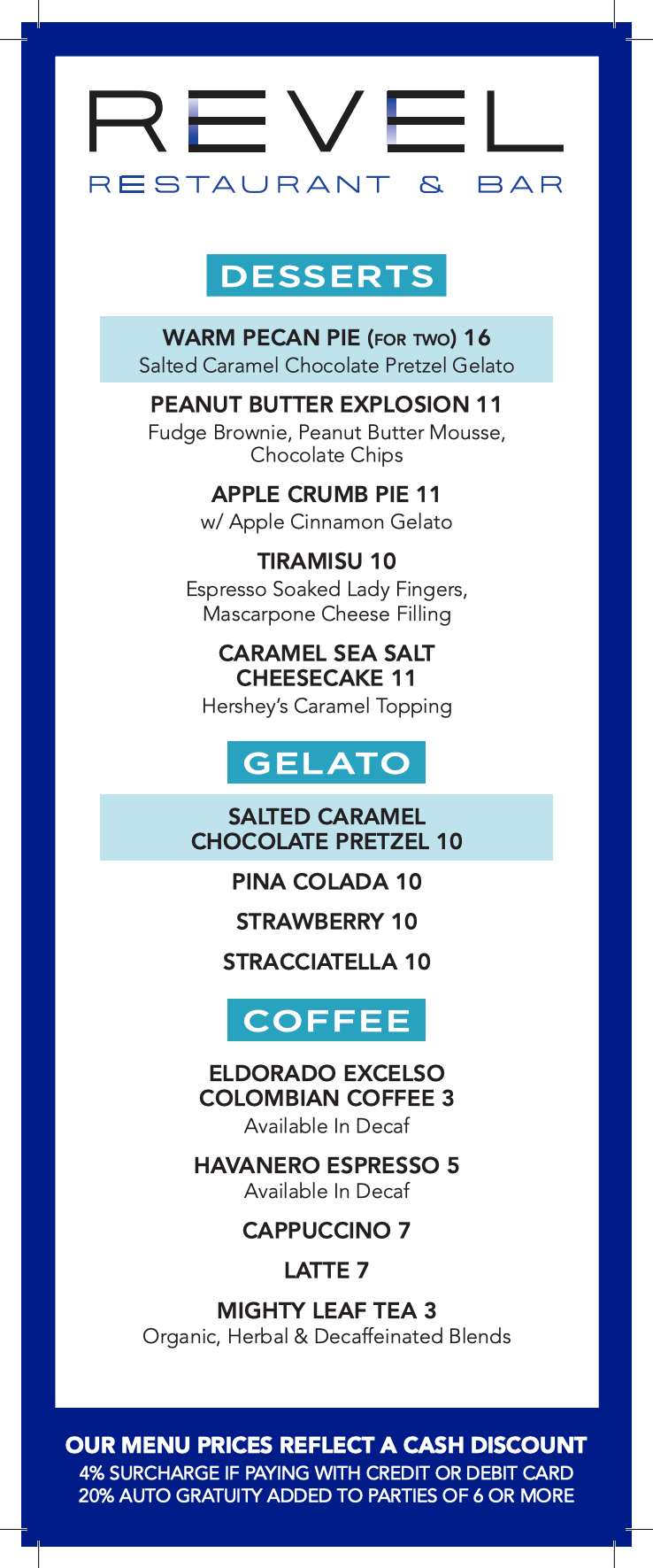 Dessert At REVEL | Revel Restaurant & Bar