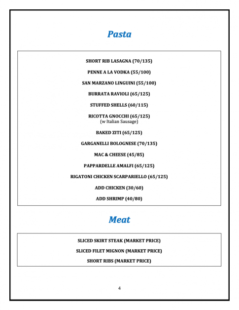 Menus | Revel Restaurant & Bar