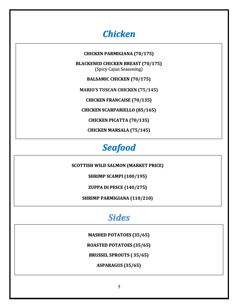 Menus | Revel Restaurant & Bar