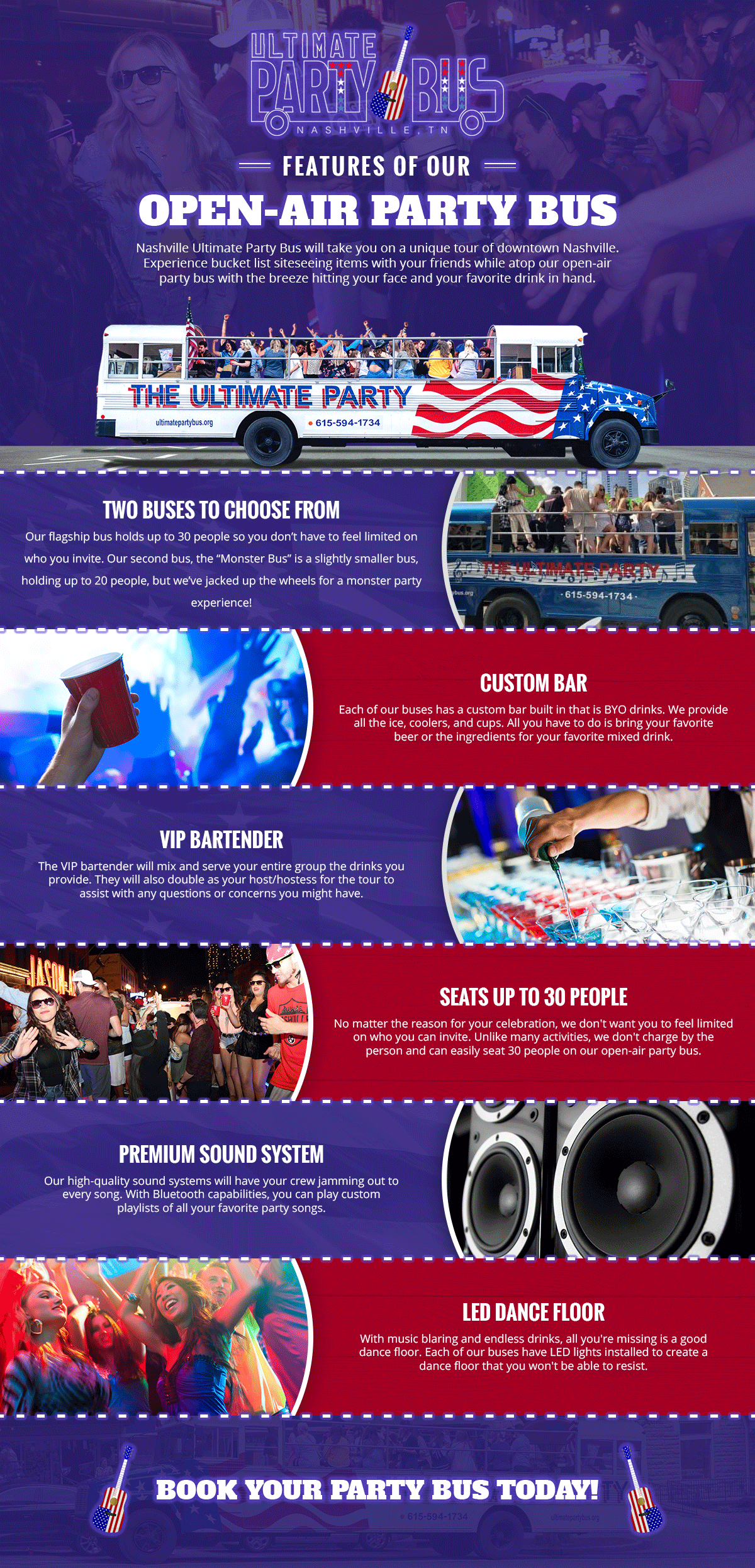 Our Fleet - The Specifics About Our Party Buses | Ultimate Party Bus