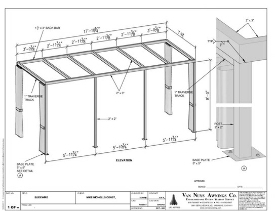 Shop Drawings - Door Awnings, Garden Canopies, Sail Shades & More | Van ...